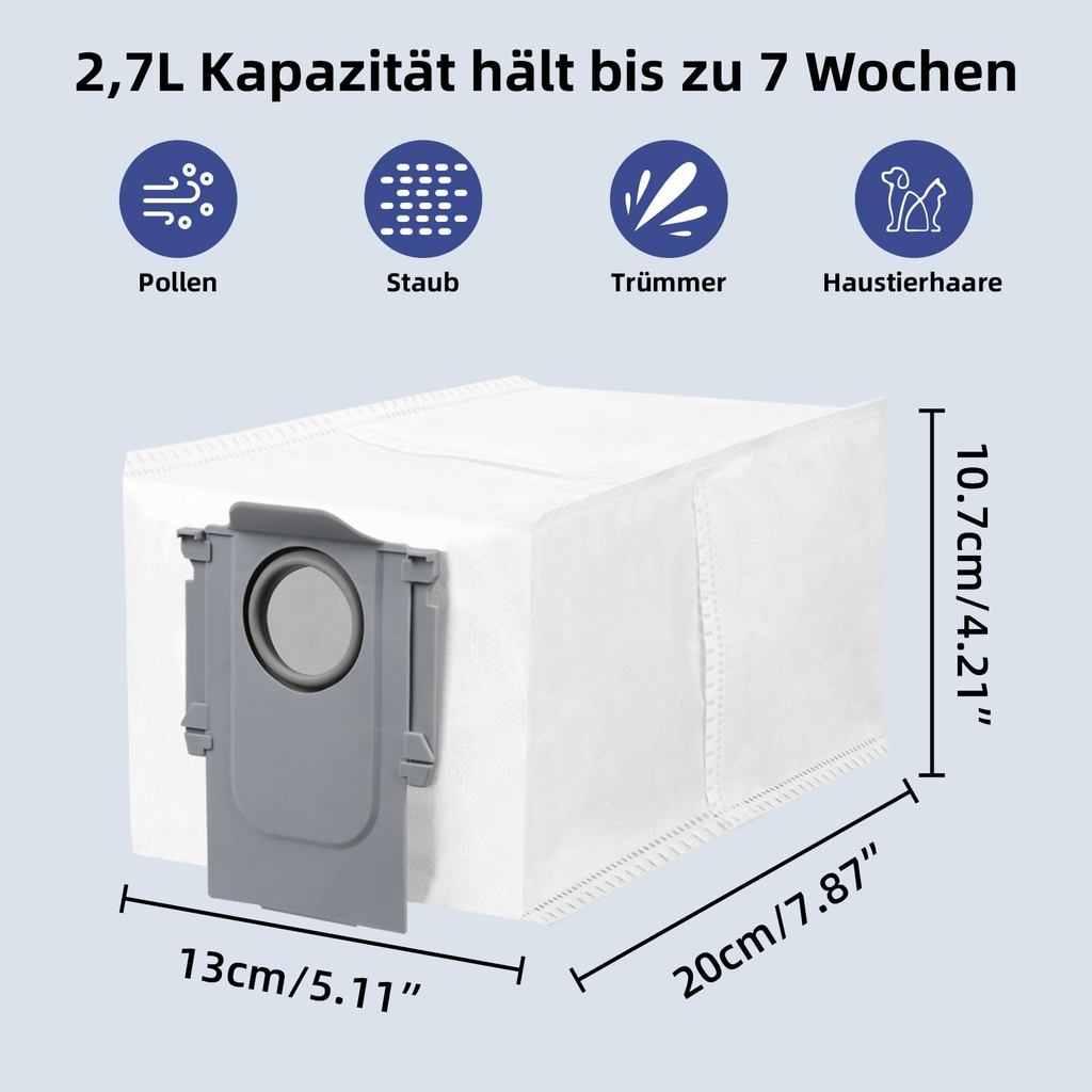 Jual Dust Bag For Roborock Q Revo/Qv 35S/35A/Qrevo S5V/Saros 10R/Qrevo Edge S5A/Qrevo Curv/Qrevo ...