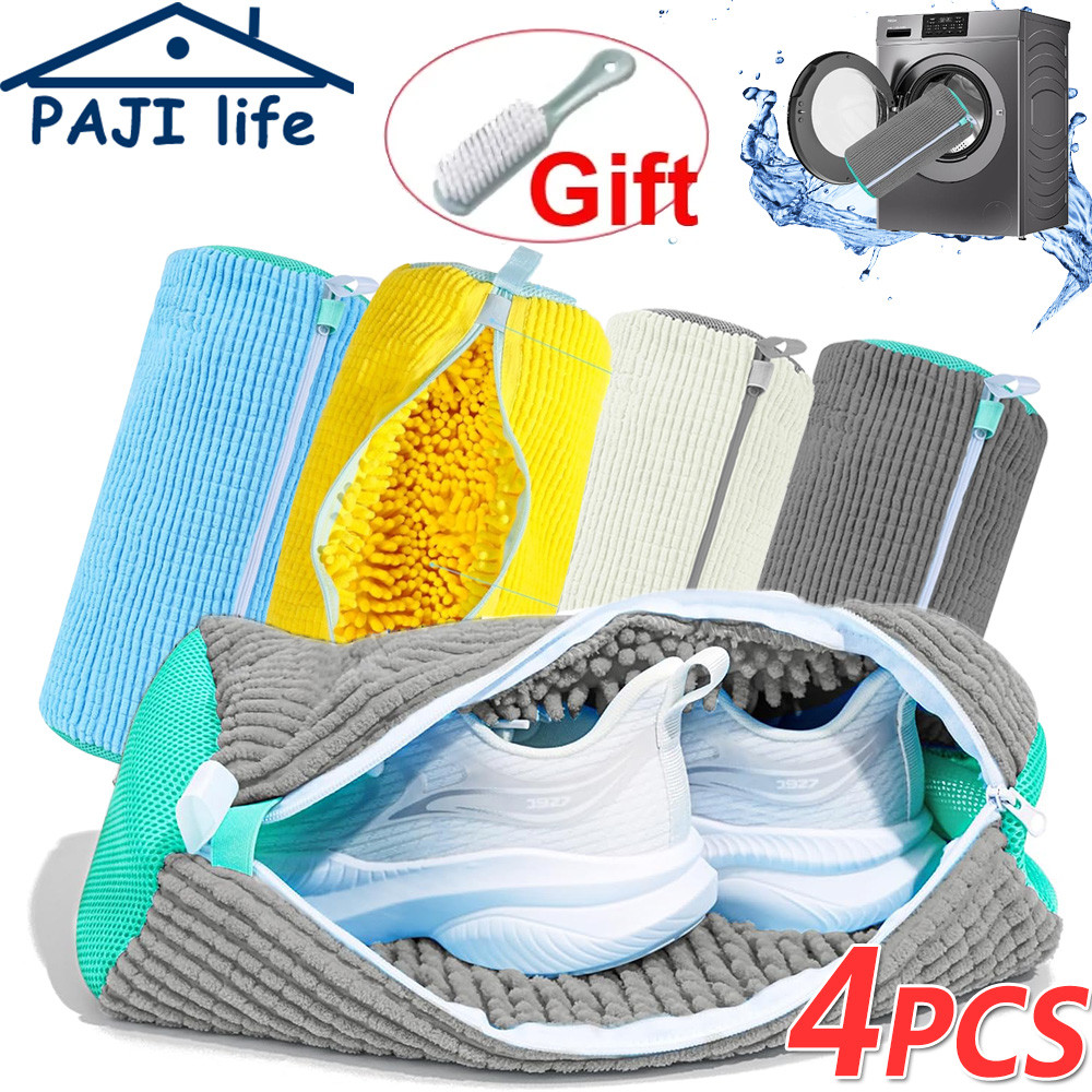 Jual Shoe Washing Machine Bag Reusable Sneaker Cleaning Bag for Washer ...