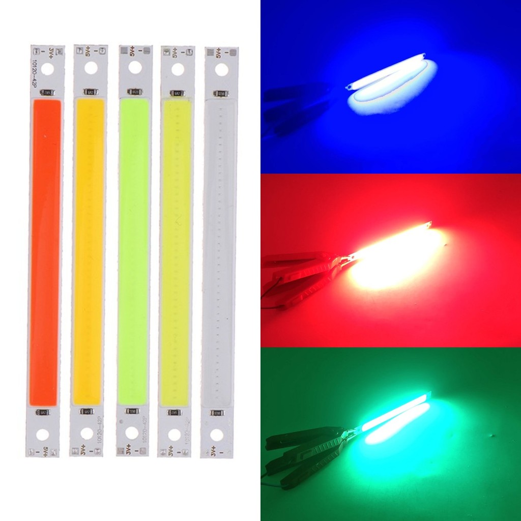 Jual 120x10mm 3V 5V LED Bulb COB Strip Chip On Board Warm/Cold White ...