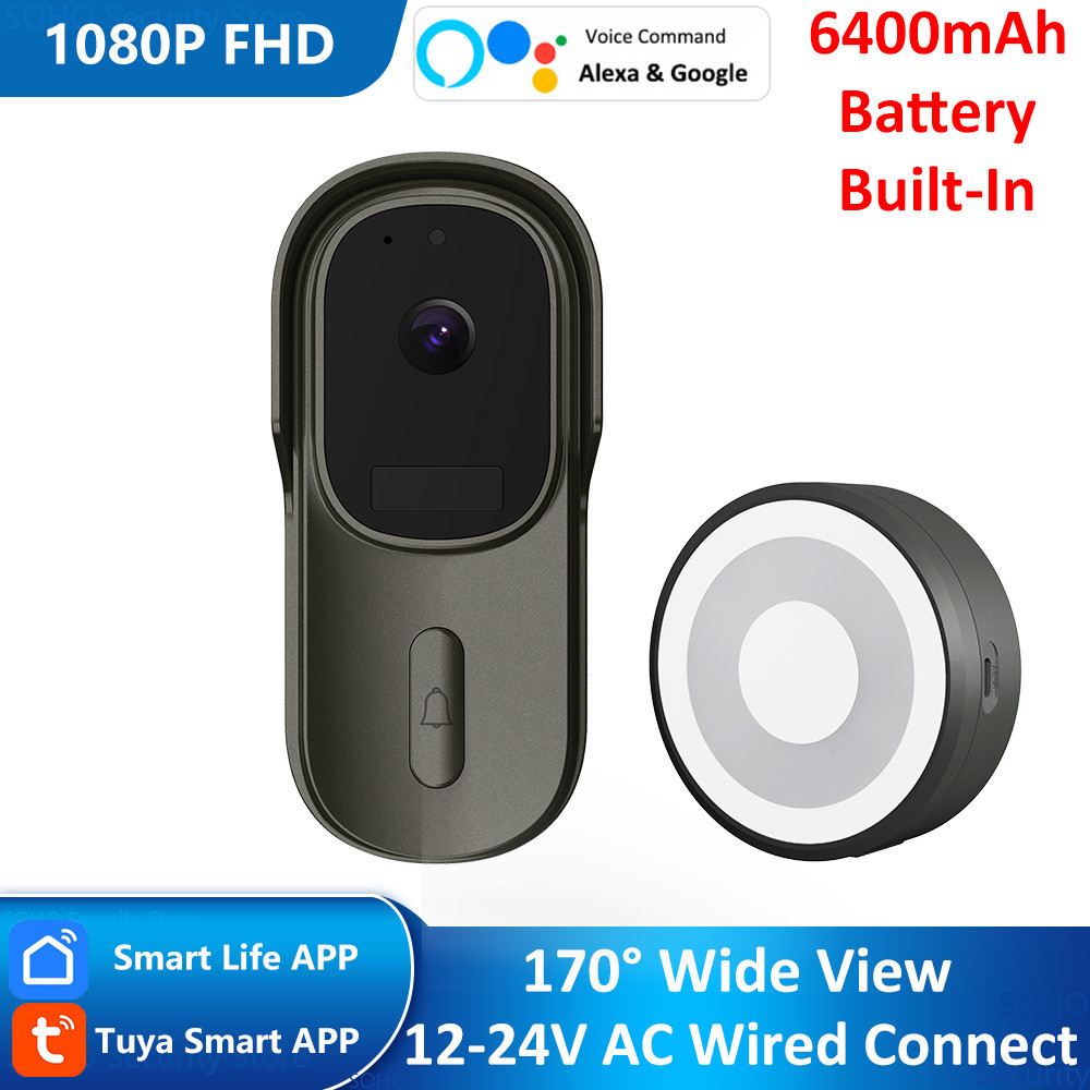 Jual Alexa Google Wifi Video Doorbell 1080P Tuya Smart App Intercom ...