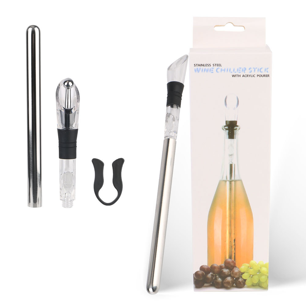 Jual Ice Wine Cooler With Wine Pourer+Stopper+Cutter 4 in 1 Stainless ...
