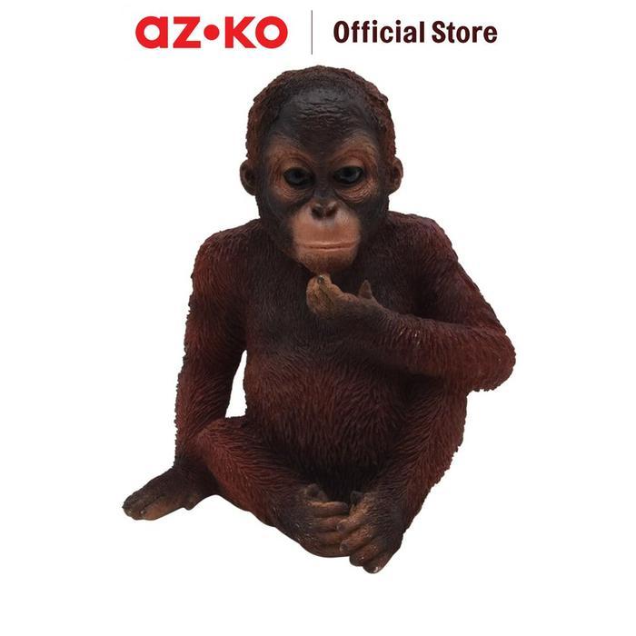 Jual [Banting Harga] AZKO Kris Garden Patung Taman Sitting Orang Utan ...