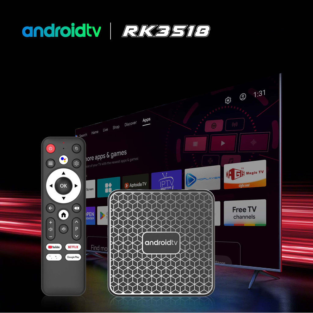 Jual Android 14 Tv Box Rk3518 Quad Core Cortex-A53 Netflix 4Gb 32Gb 64Gb 8K@60Hz Usb3.0 Wifi6 ...