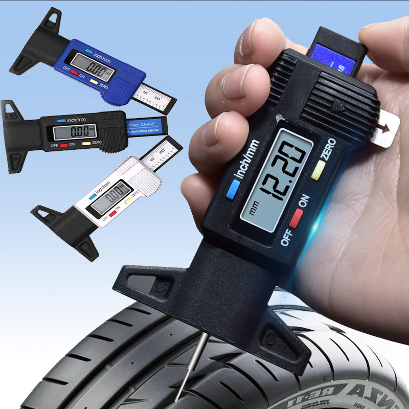 Jual Digital Display Car Tyre Tire Tread Depth Gauge Meter Measurer ...