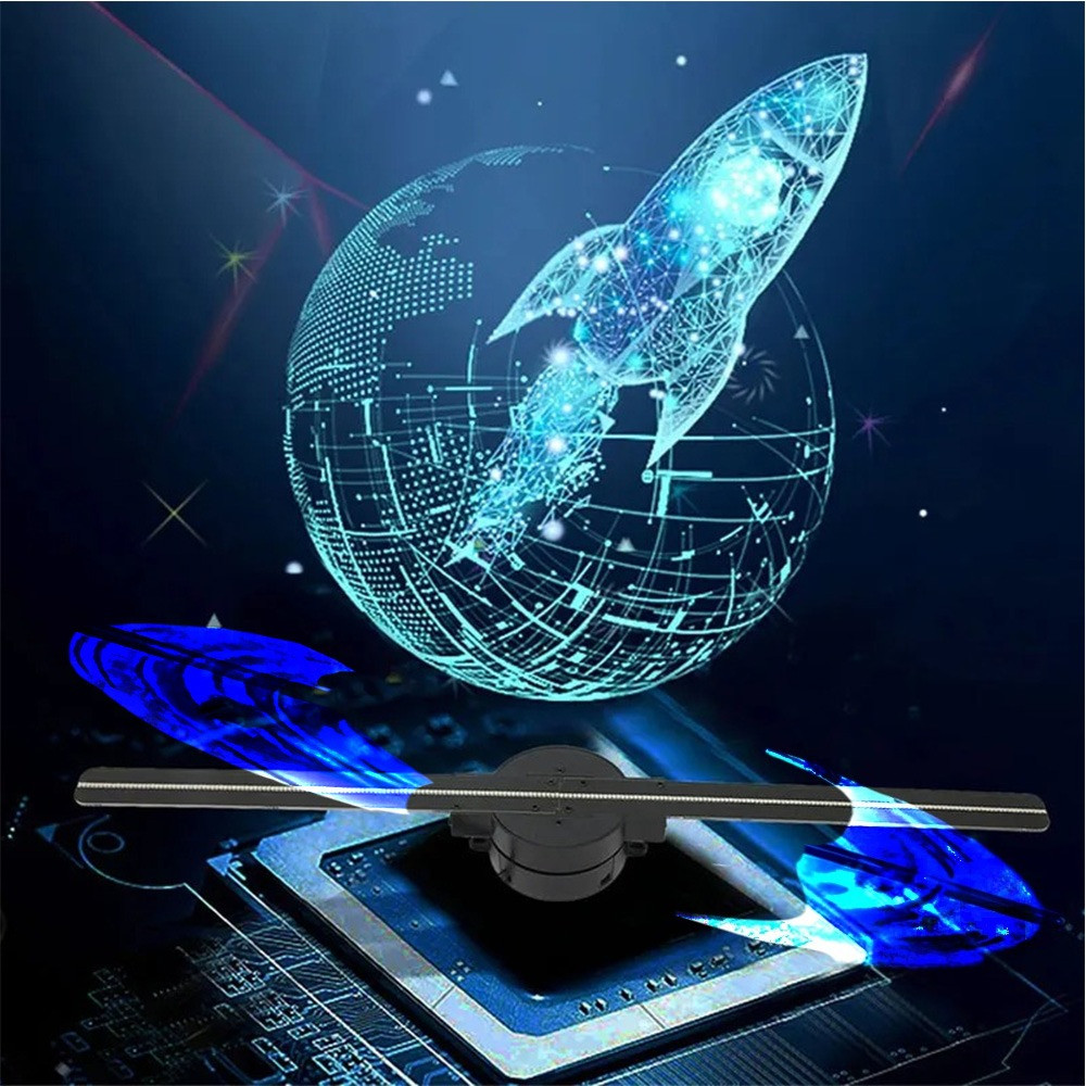 Jual 3D Hologram Fan Projector with LED High-definition Display ...