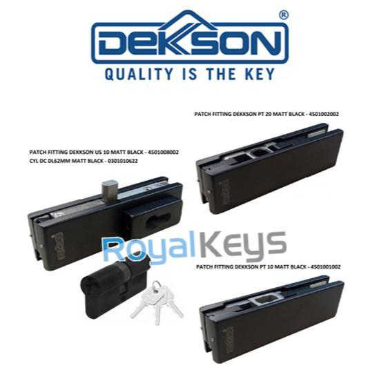 Jual Set Patch Fitting Dekson Dekkson PT 10 20 US 10 Hitam Jepit Pintu ...