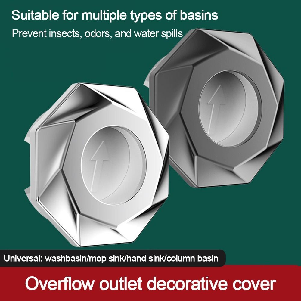 Jual New Round Sink Overflow Covers Plastic Replacement Sink Hole Cover ...
