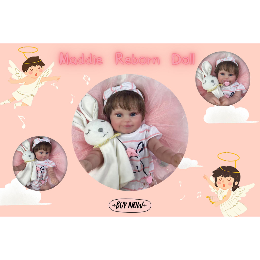 Jual MRB 50CM Reborn Baby Doll Maddie Girl Hand-Detailed Painting with ...