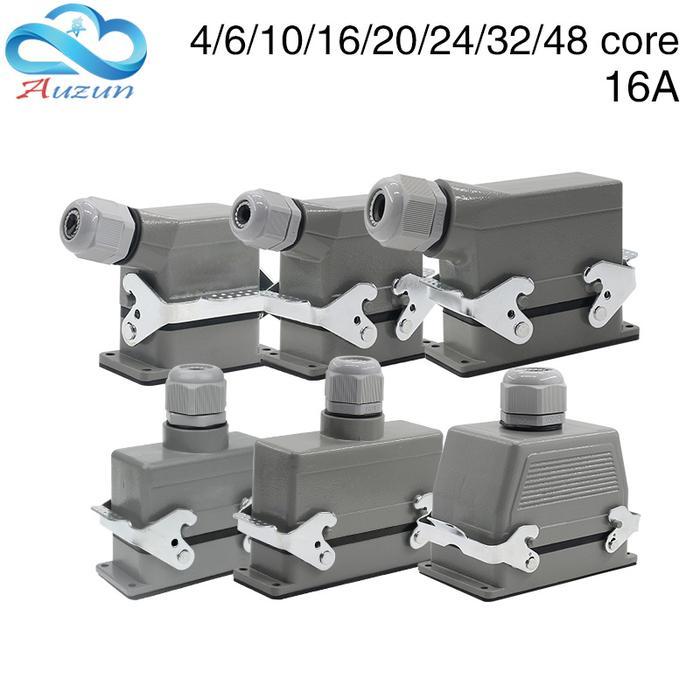Jual Rectangular Heavy Duty Connector Hdc-He4 6 10 16 20 24 32 48 Core ...