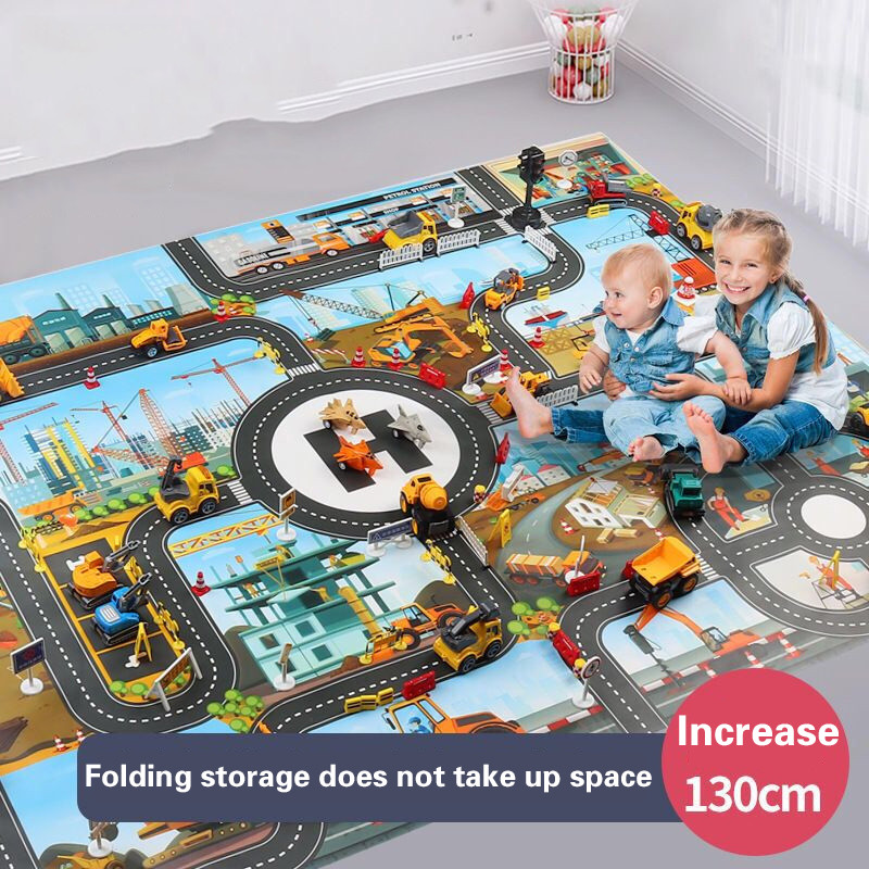 Jual City Rug Kids Toys Games Road Mat Children Traffic Car Map Boy ...