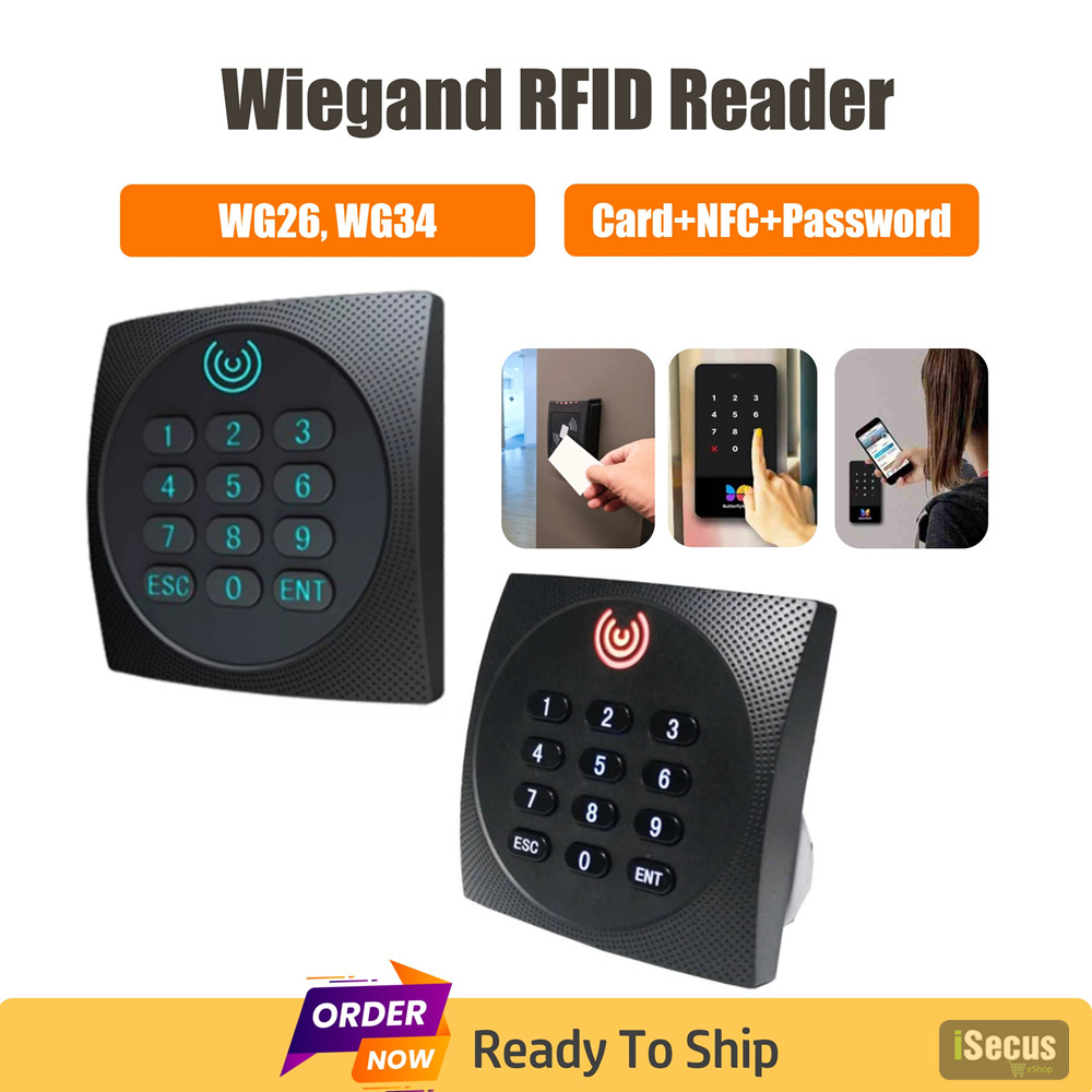 Jual KR602M Wiegand 34/26 bit RFID Reader 13.56Mhz Mi fare Reader for Access Control Supports ...