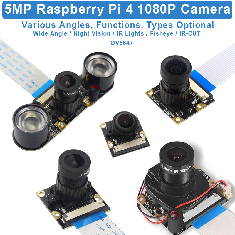 Jual Raspberry Pi 5Mp Ca Ov5647 1080P Optional Wide Angle Night Vision ...