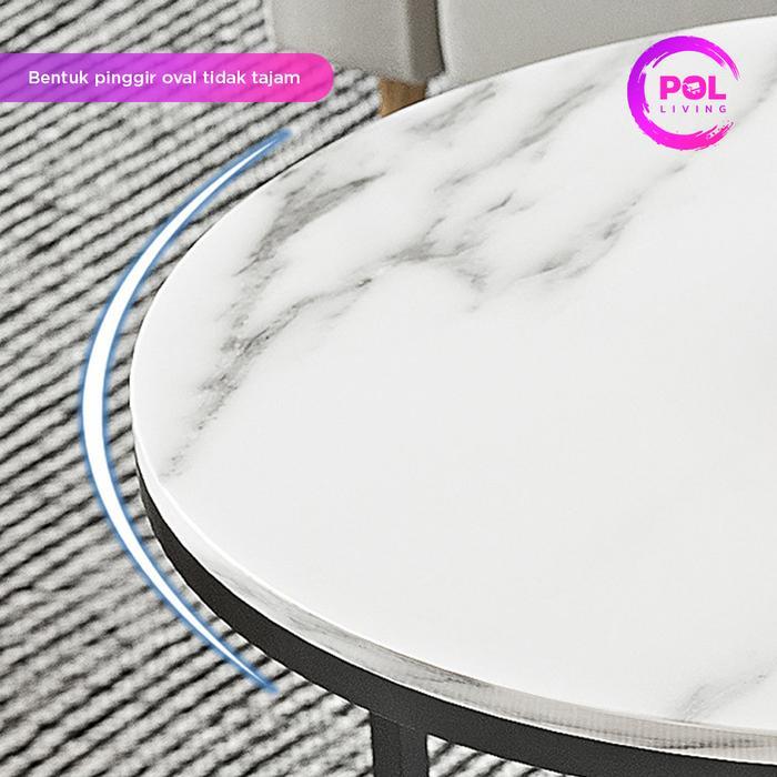 Jual [POL] COD Meja Tamu Oval Minimalis Kayu Coffee Table Meja Estetik ...