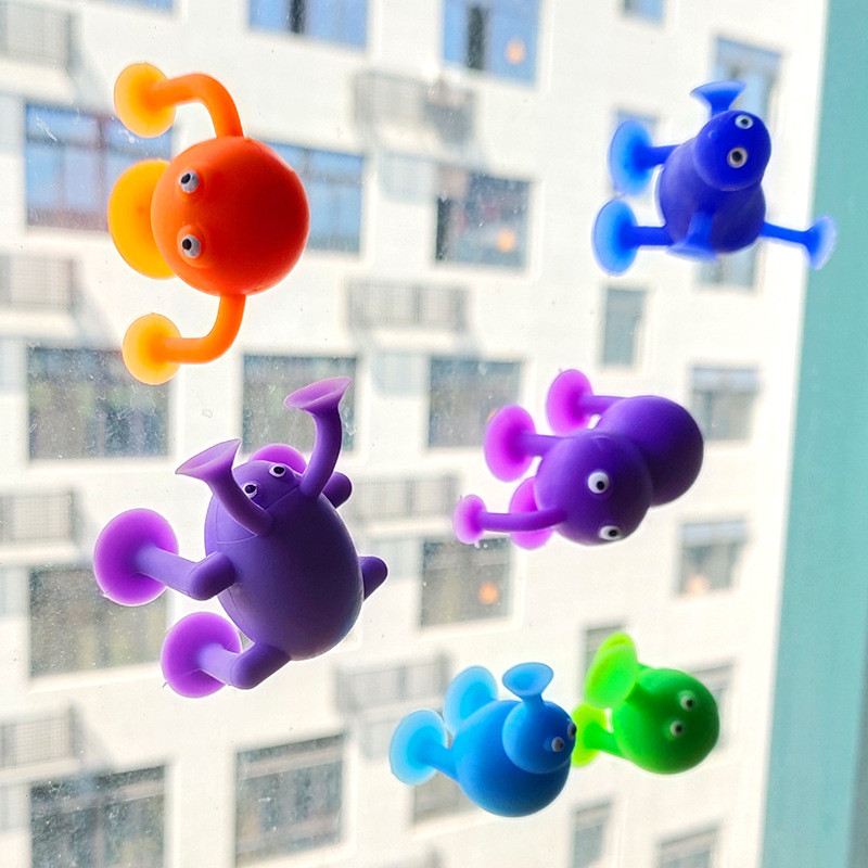 Jual Kid Novelty Mini Sucker Suction Cup Doll Marine Land Strange ...