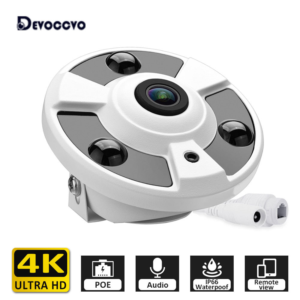 Jual 8Mp 4K Ultra Hd Fisheye Ip Camera 180 Degree Wide Angle Panoramic ...