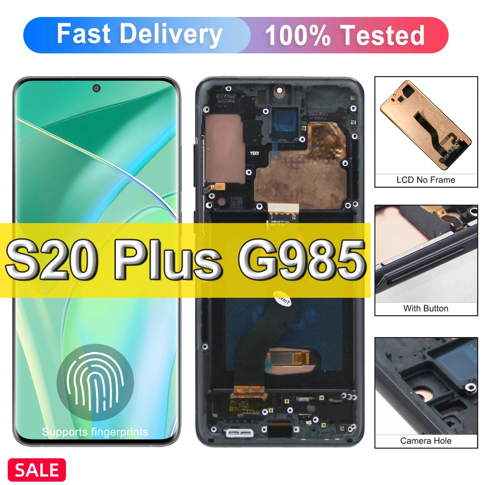 Jual S20 Plus Lcd G985F G986F/Ds Amoled Lcd For Samsung Galaxy S20 Plus ...