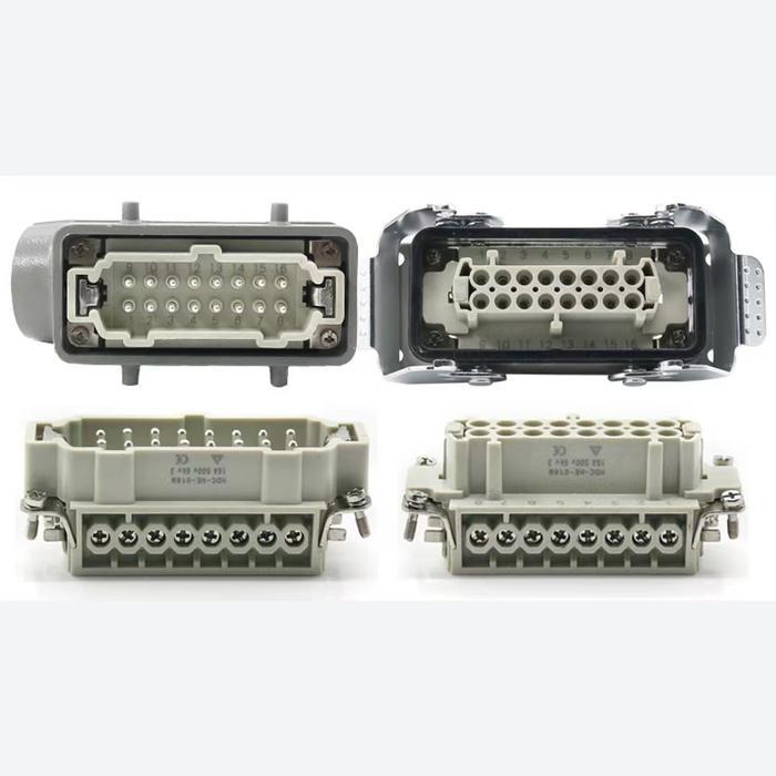 Jual Rectangular Heavy Duty Connector Hdc-He4 6 10 16 20 24 32 48 Core ...