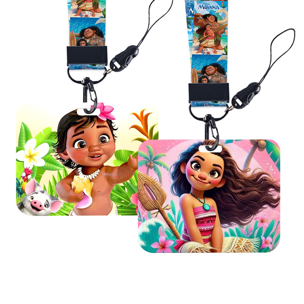Jual Brave Moana Disney Movie ID Card Holders Lanyards Door Pass Card ...