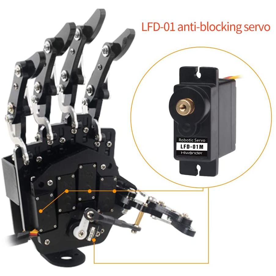 Jual Hiwonder Bionic Robotic Mechanical Arm Robot Hand F Fingers Can ...