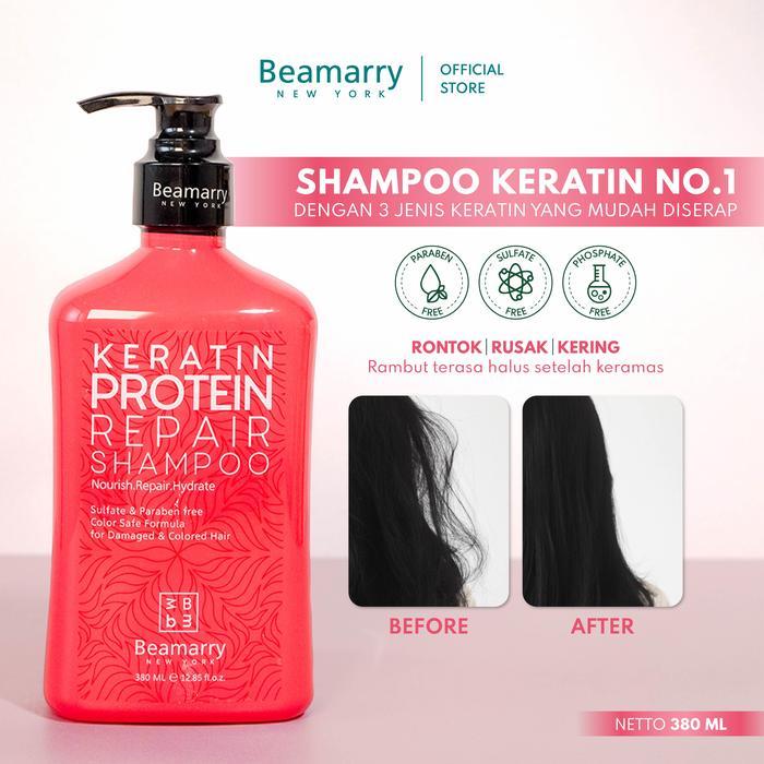 Jual Beamarry Hair Care Shampoo Keratin Protein Repair 380Ml Anti ...