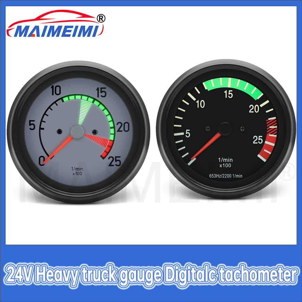Jual 24V Car Tachometer 100Mm Heavy Truck Gauge Digitalc For Mercedes ...