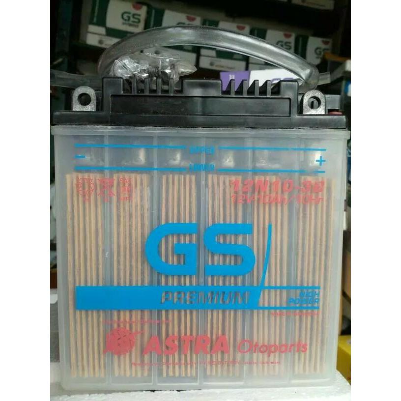 Jual Aki / Accu Basah Gs Astra 12N10-3B Premium 12 Volt 10 Ah | Shopee ...