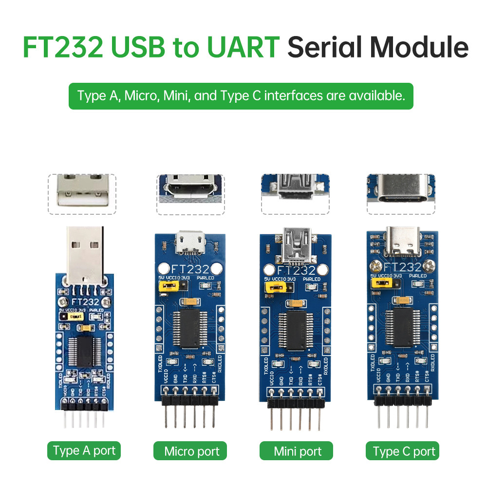 Jual Usb To Ttl Ft232 Serial Communication Module Ft232Rl Chip Type-A ...