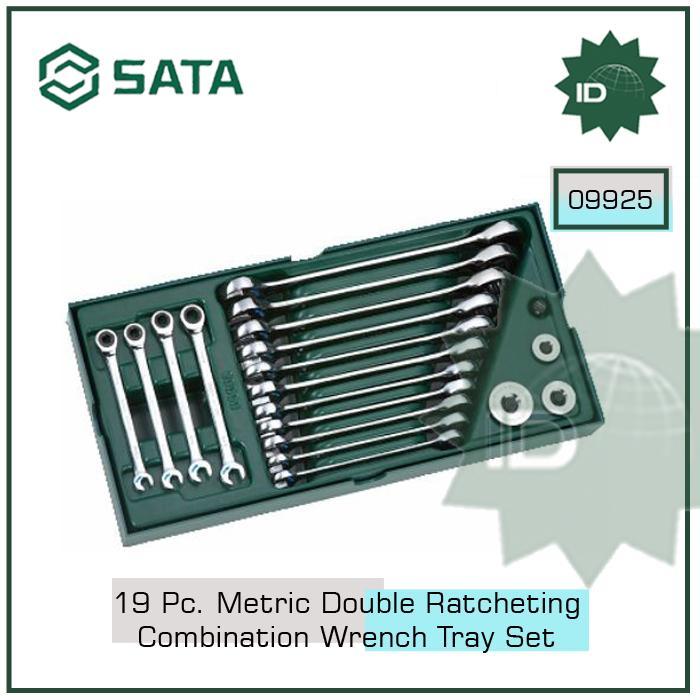 Jual New Kunci Ring Pas 19 Pc Metrik Tray Set Sata 09925 D Rarchet Comb ...
