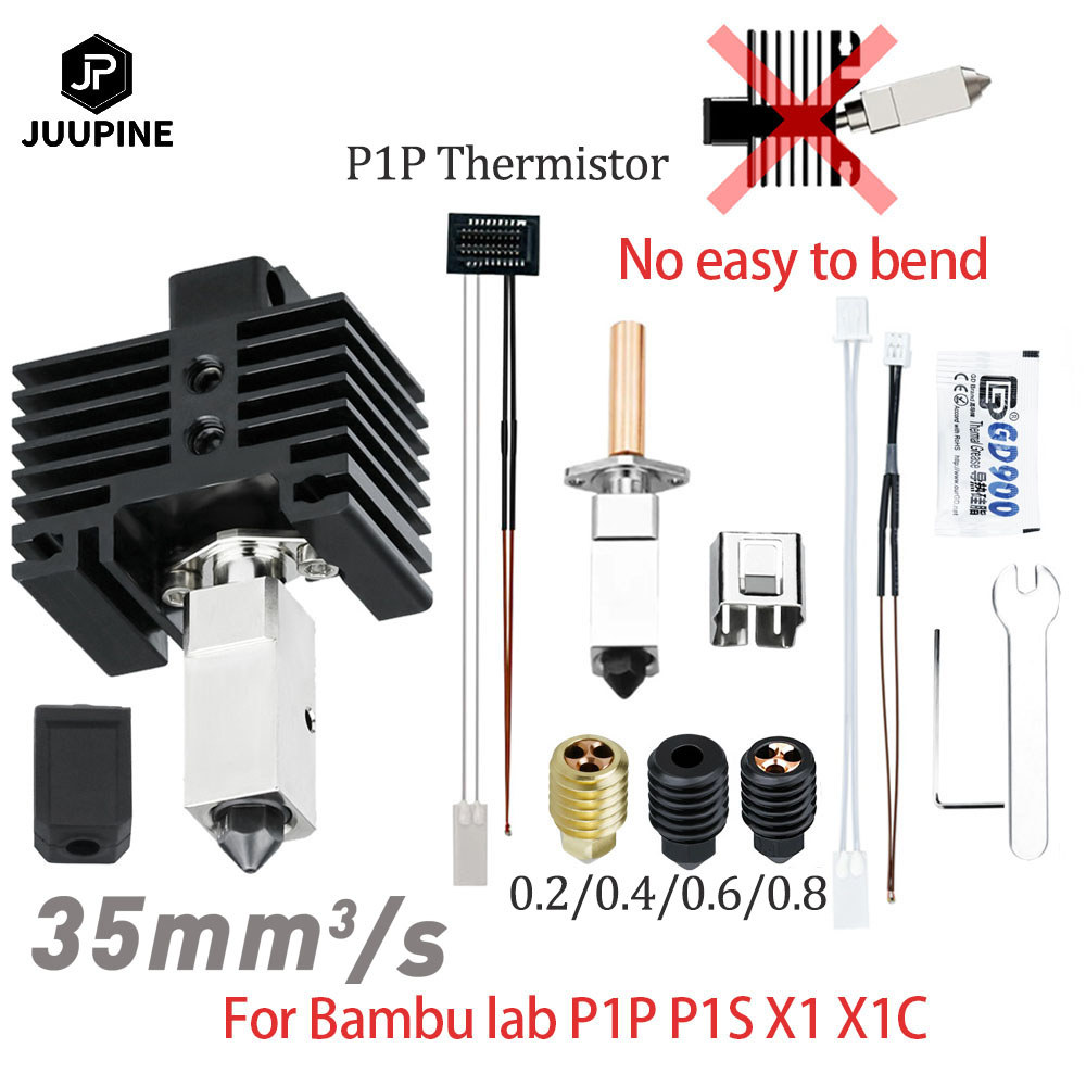 Jual Upgrade For Bambu Lab P1P Hotend Bi Metal Heatbreak High Speed ...