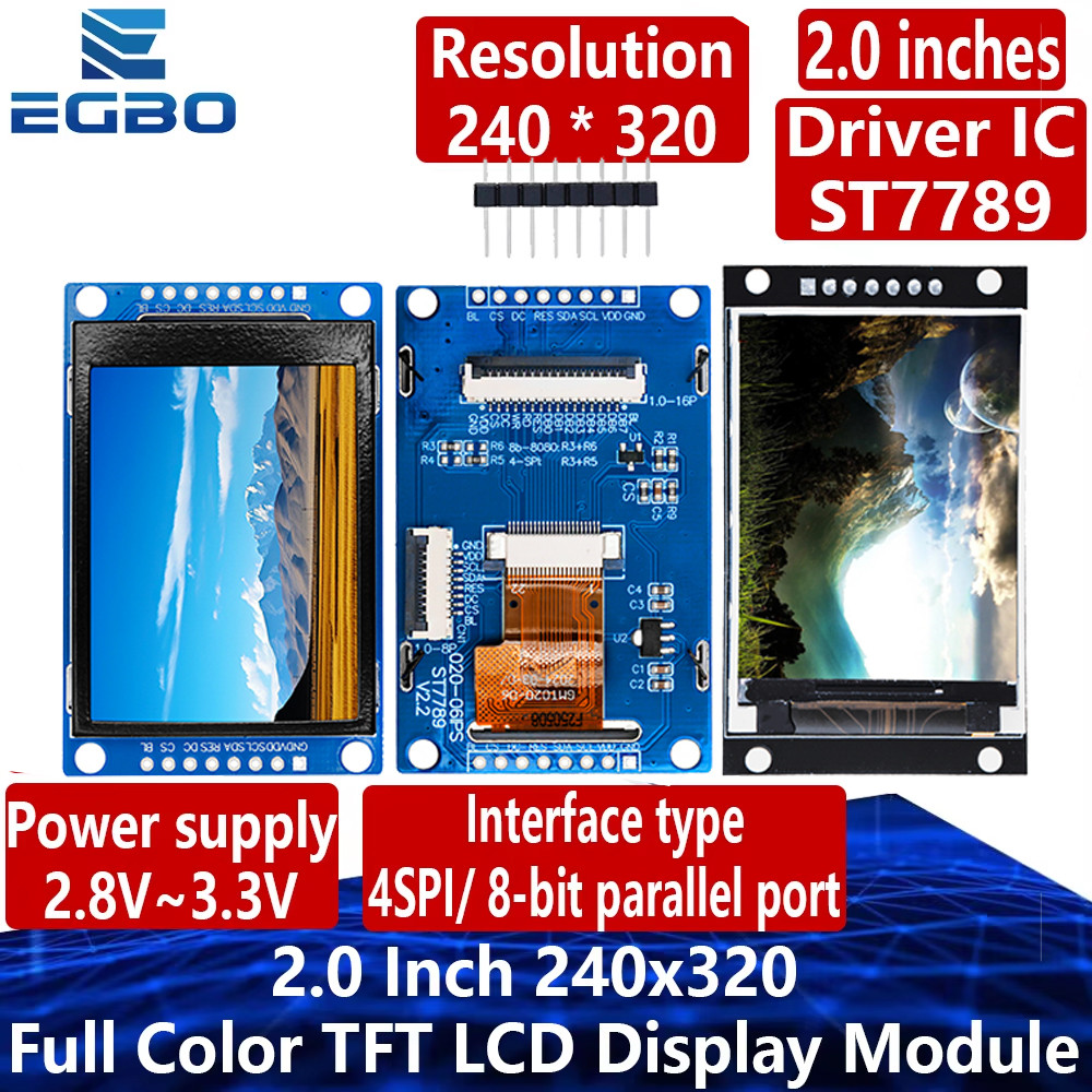 Jual 2.0 Inch 240X320 Full Color Tft Lcd Display Module With St7789 ...