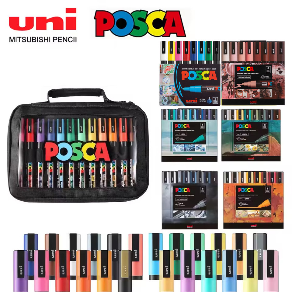 Jual Uni Posca Color Markers Set Full Tip Size Permanent Graffiti ...