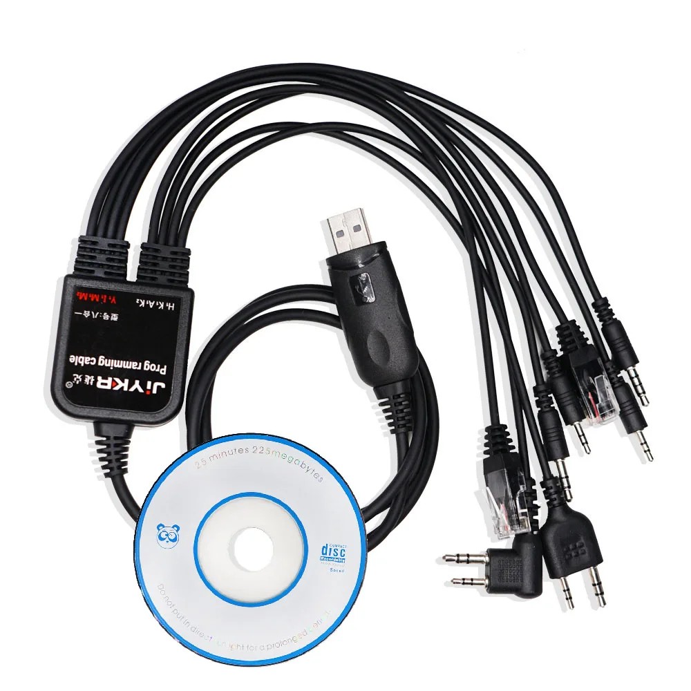 Jual 8 In 1 Usb Programming Cable For Baofeng Kenwood Tyt Qyt Motorola ...