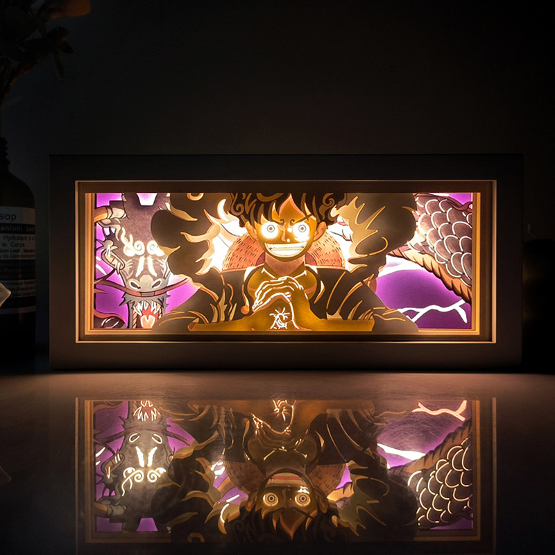 Jual Anime One Piece Series Halloween Paper Cut Shadow Box Light Remote ...