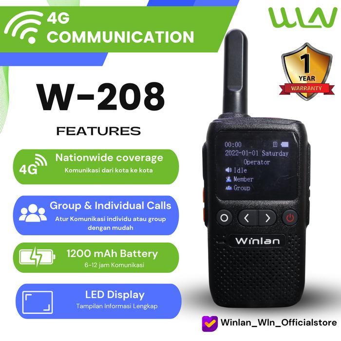 Jual HT WINLAN WLN W-208 / HT POC SIM CARD / HT GSM 4G | Shopee Indonesia