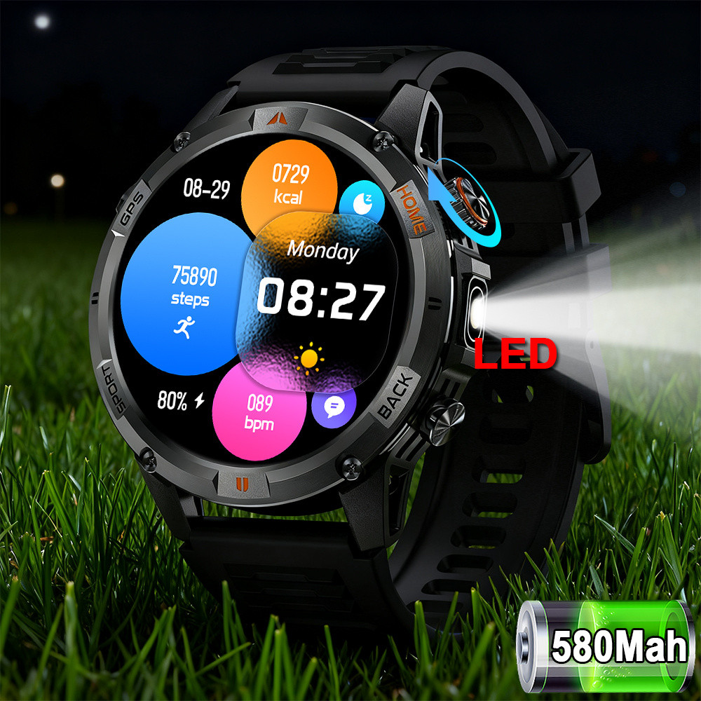 Jual 2025 New Smart Watch Early Bird Price With Led Flashlight Ip68 ...