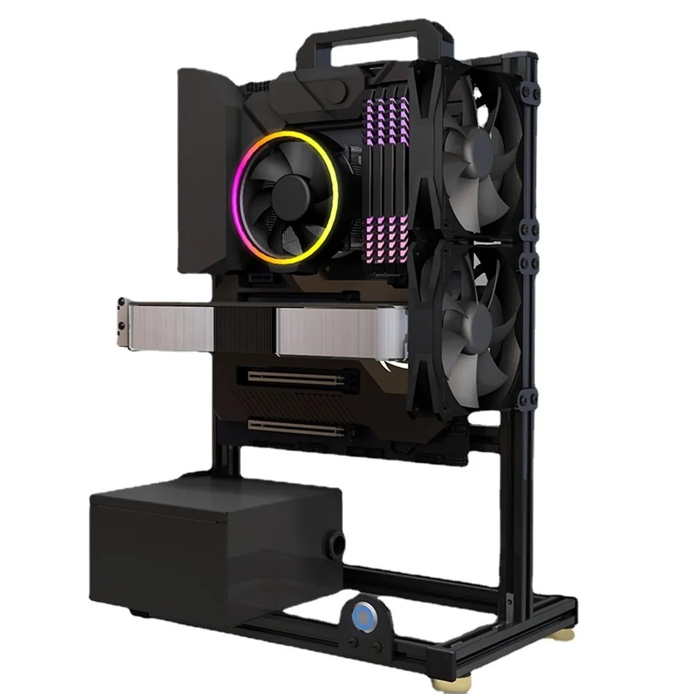 Jual PC Case Open Frame DIY Gamers Cabinet MOD ITX MATX Aluminum ...