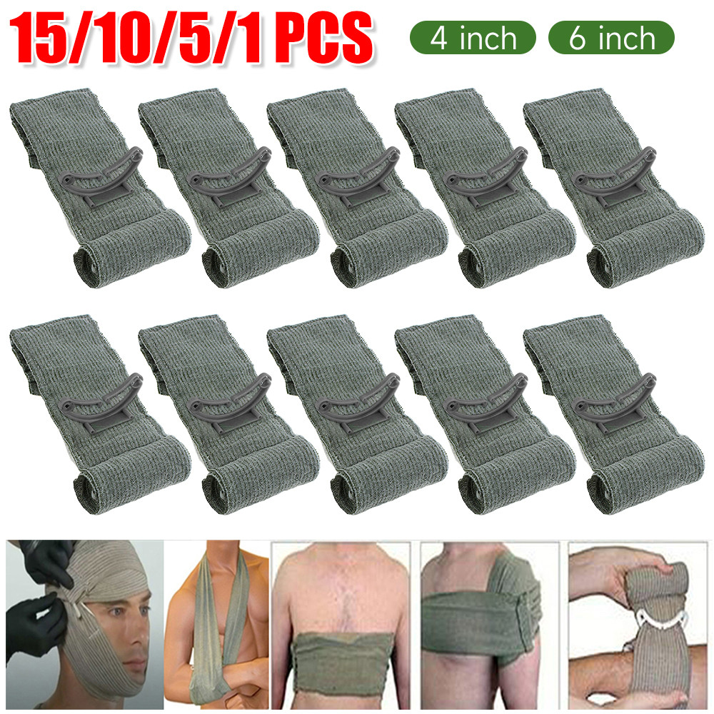 Jual 1-15PCS Emergency Israel Bandage 4 Inch Medical Israeli Bandage ...
