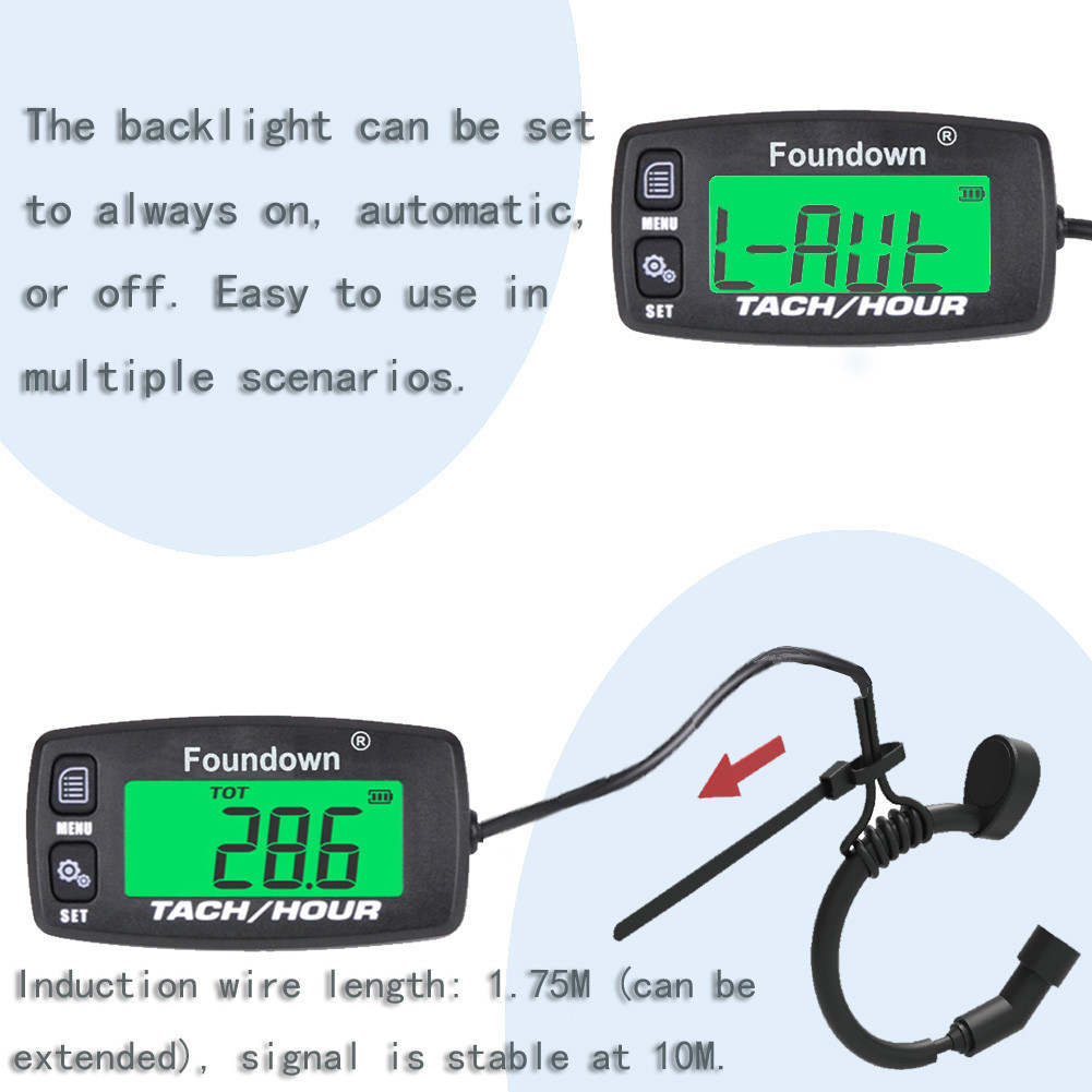 Jual Small Engine Tachometer RPM Measurement Digital Hour Meter ...