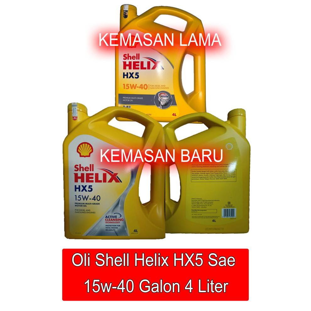 Jual 5h7n- Oli Shell Helix Hx5 Sae 15W-40 Galon 4 Liter Original -09415 ...