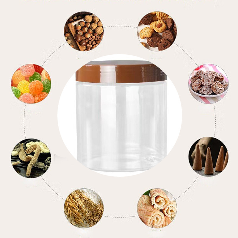 Jual 10pcs Food Storage Jars With Coffee Lid Clear Candy Cookie Sealed ...