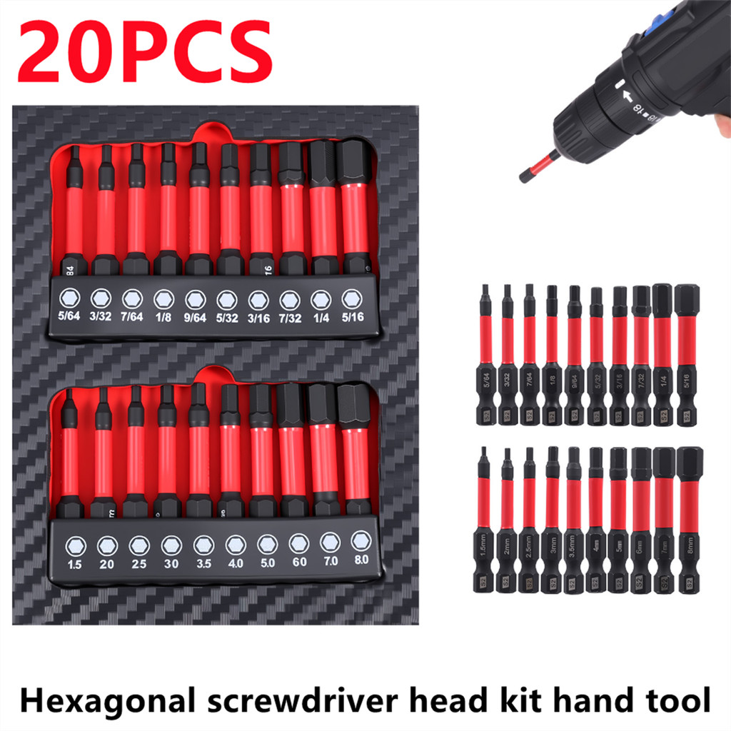 Jual Hex Head Allen Wrench Screwdriver Bit Set Magnetic Octagonal Torx ...