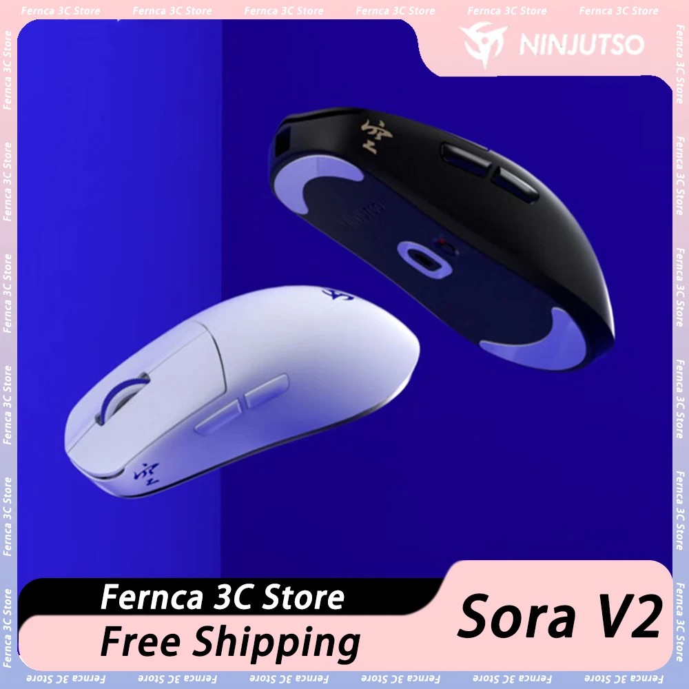 Jual Ninjutso Sora V2 Mouse Dual Mode Wireless Paw3395 Gamer Mouse ...