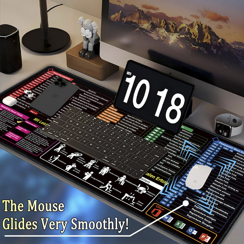 Jual German Excel/Word/Windows/PPT Cheat Sheet Mouse pad, Computer ...