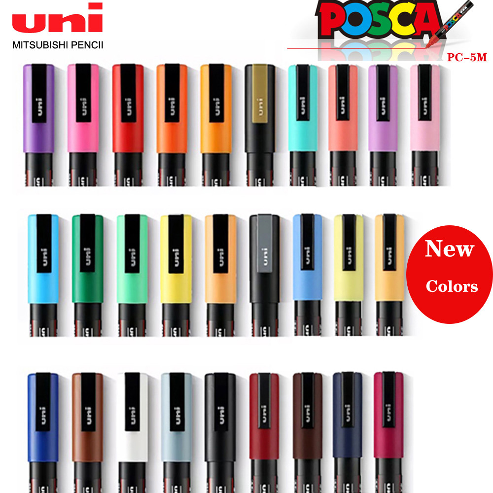 Jual UNI POSCA Marker Pen Set PC-1M PC-3M PC-5M POP Poster Advertising ...