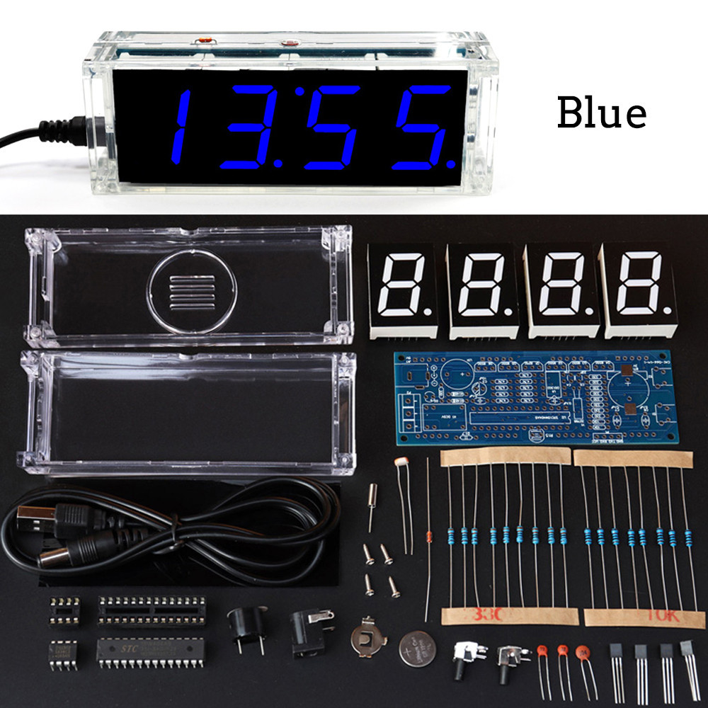 Jual NEW DIY Digital Clock Kit Display Date Week Temperature Alarm ...