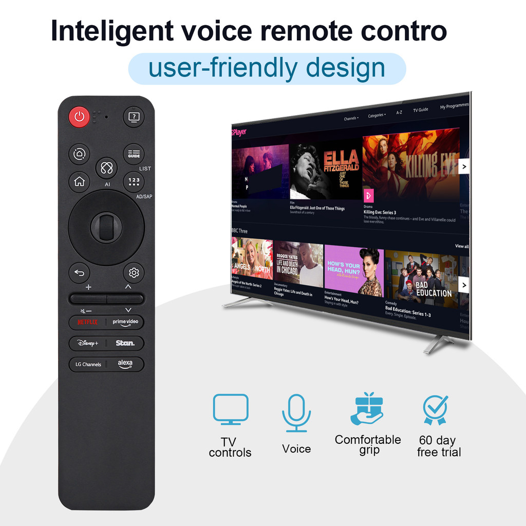 Jual Replacement for lG MR25GA Magic Remote Fit for 2025 LG Smart TVs OLED G5, C5, B5, QNED 92A ...