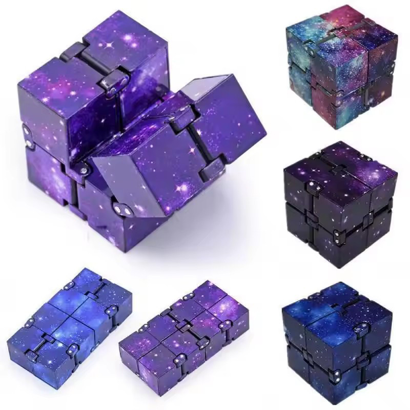 Jual 6PCS Infinity Cube Fidget Toy Galaxy Stress Relieving Handheld ...