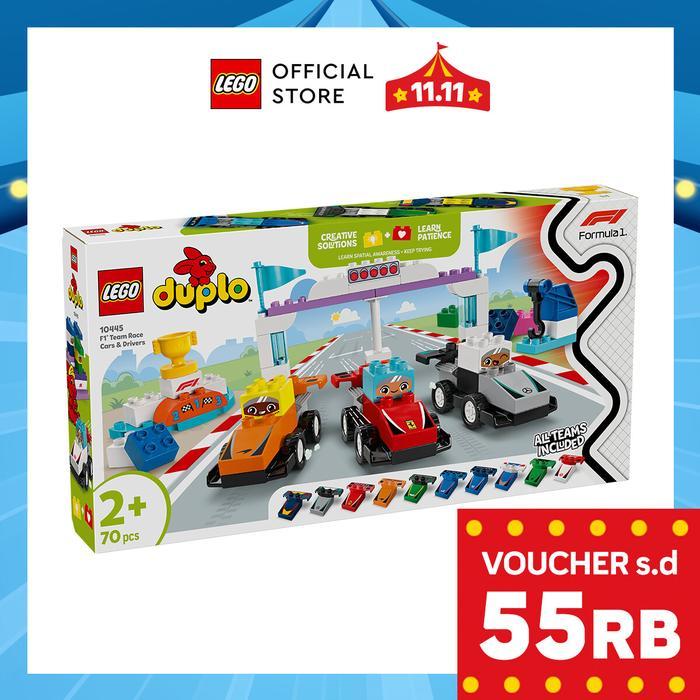 Jual LEGO DUPLO 10445 F1 Team Race Cars & Drivers (70 Pieces) (2 Tahun+ ...
