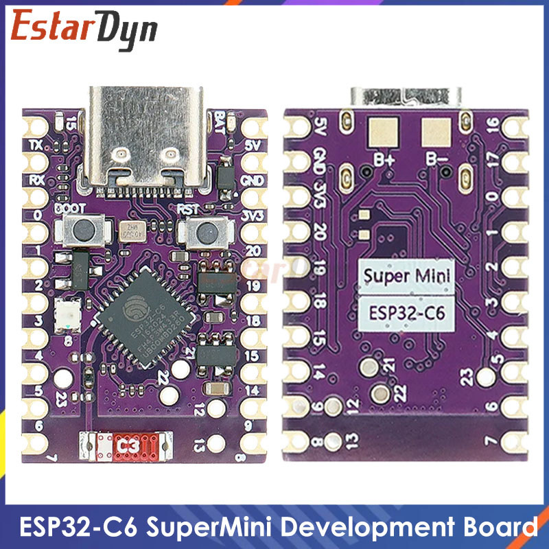 Jual Estardyn Esp32-C6 Supermini Development 4Mb Flash Wifi 6 Bluetooth 5 Microcontroller ...