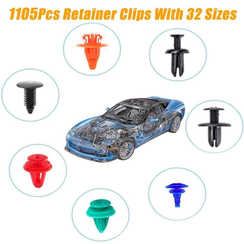 Jual 1240PCS 800pcs Car Plastic Clips Kit 32 Size for Auto Retainer ...